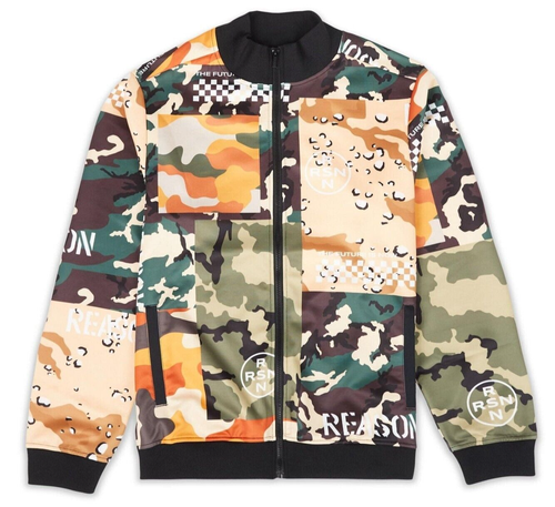 Reason brand track jacket Large NWT Mens camo camoulage full zip up | eBay