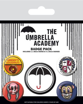 Pyramid International The Umbrella Academy Pin-Back Buttons 5-Pack ...