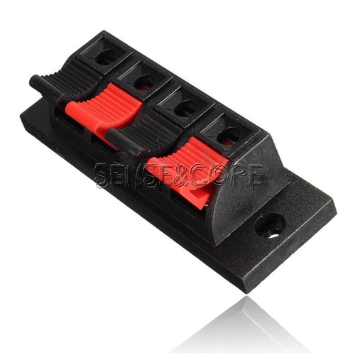 5PCS 4 Way Push Release Connector Plate Stereo Strip Block Speaker ...