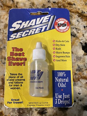 New Shave Secret Shaving Oil Made In USA The Best Shave Ever 18.75 ML ...