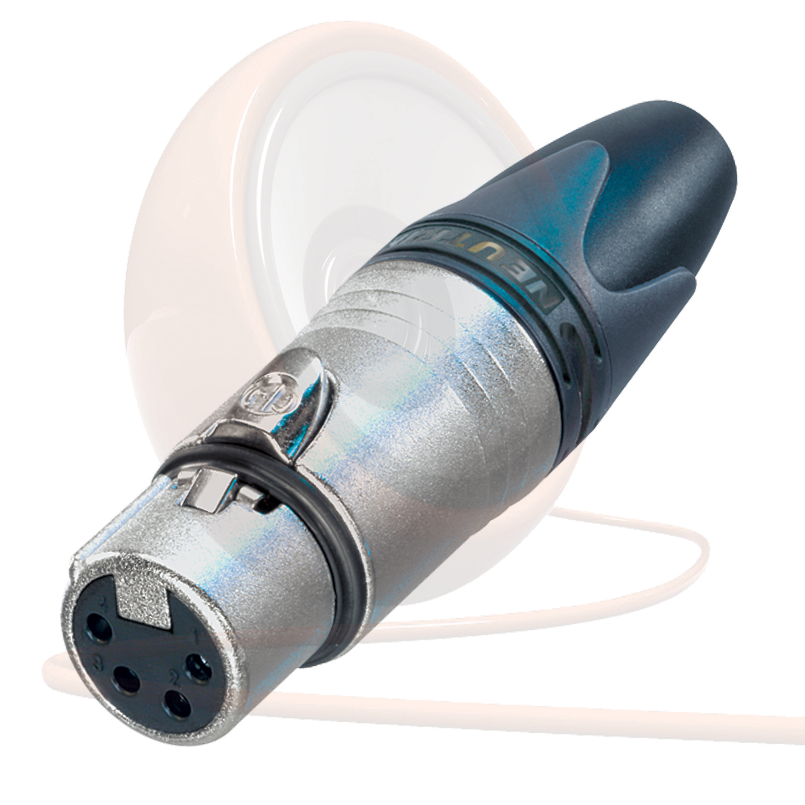 Neutrik 4 Pin NC4FXX Female XLR Connector. Silver Body, Pins. DC Power ...