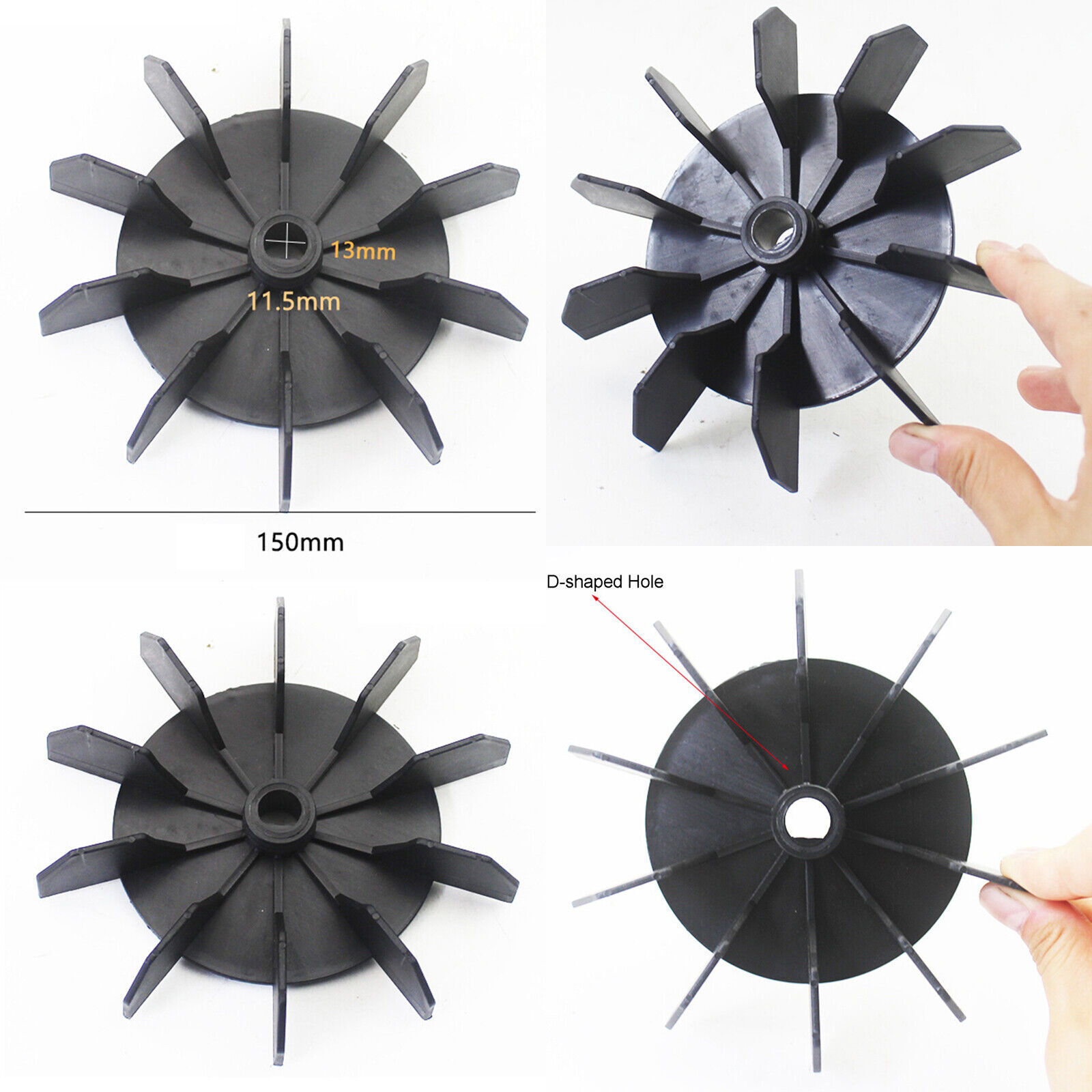 150mm Motor Cooling Fan Blade For Autus Direct Connected Air Compressor ...