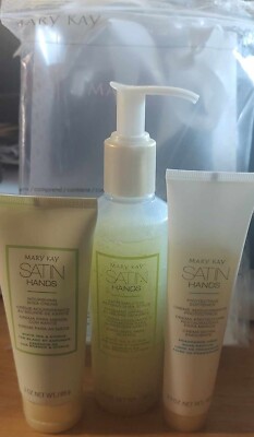 Mary Kay Satin Hands Pampering Set. Cream, Scrub, Soft. White Tea ...