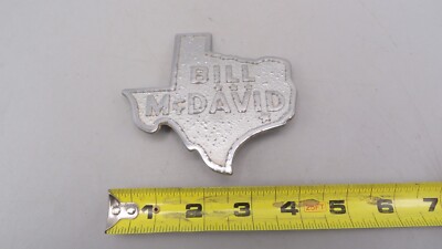 Vintage Metal Dealer Dealership Emblem / Badge - Bill McDavid Texas TX ...