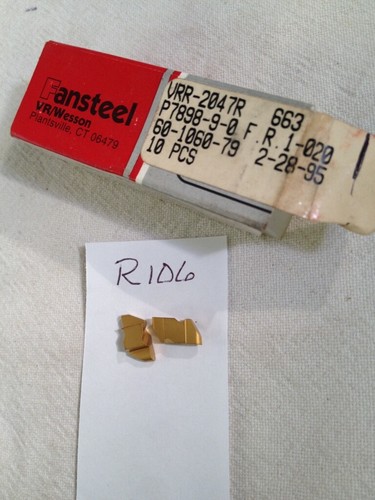 10 NEW VR/WESSON NR 2047R (.094 WIDE) TOP NOTCH CARBIDE INSERTS. GR ...