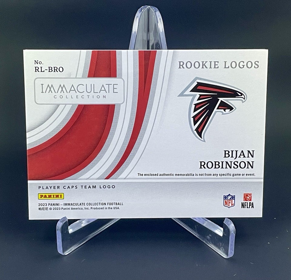 2023 Panini Immaculate Bijan Robinson Rookie Logos /9 Filthy Patch RC ...