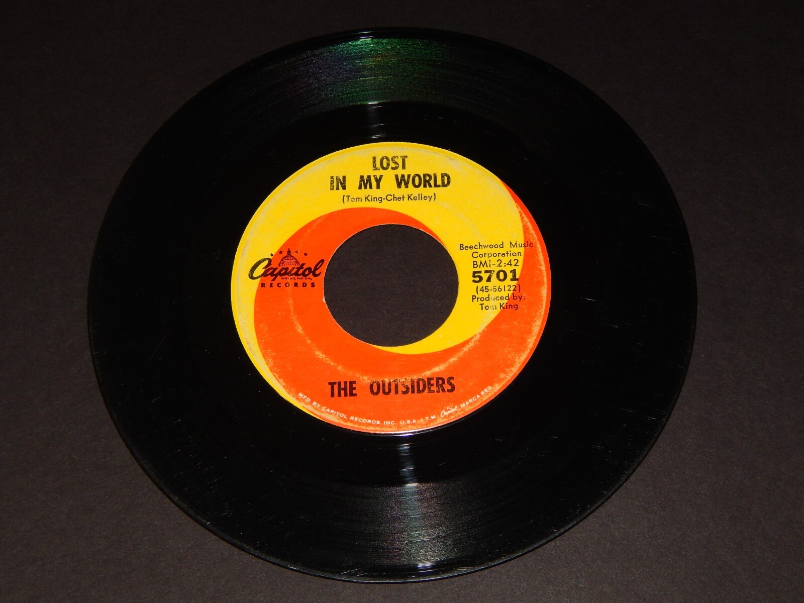 Vintage Record, THE OUTSIDERS: RESPECTABLE & LOST IN MY WORLD,45 rpm ...