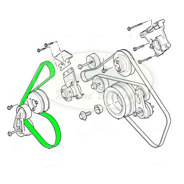 LAND ROVER SECONDARY DRIVE BELT RANGE SUPERCHARGED 4.2L PQS500241 ...