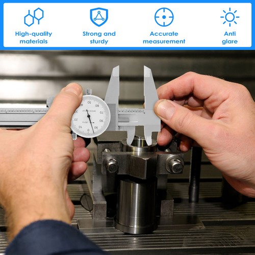 Dial Caliper 6" Steel Vernier Caliper In/Outside Diameter Step Depth ...