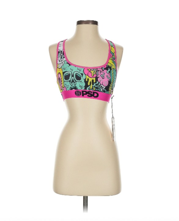 PSD x Liquid Death Death Drip Sports Bra Women Small Pink Racerback ...