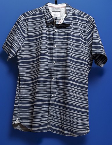 Flag & Anthem Men’s Striped Button Down Shirt Blue & Gray XL | eBay