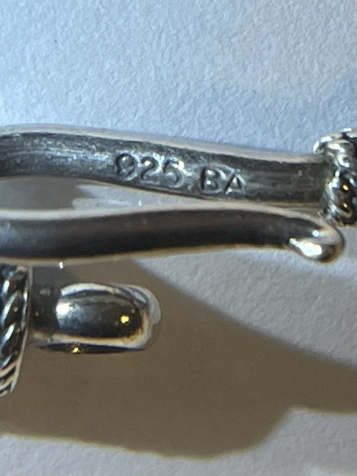 BA Suarti Bali Sterling Silver 18" Necklace 66g Byzantine Open Ball ...