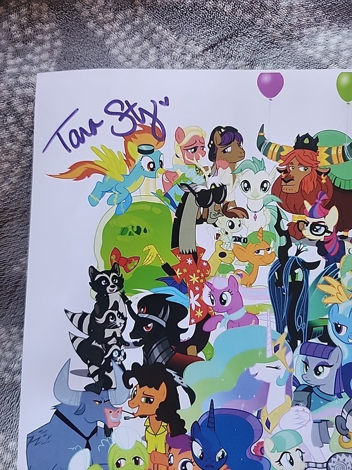 2019 SDCC MY LITTLE PONY Friendship Is Magic HASBRO POSTER Signed TARA ...