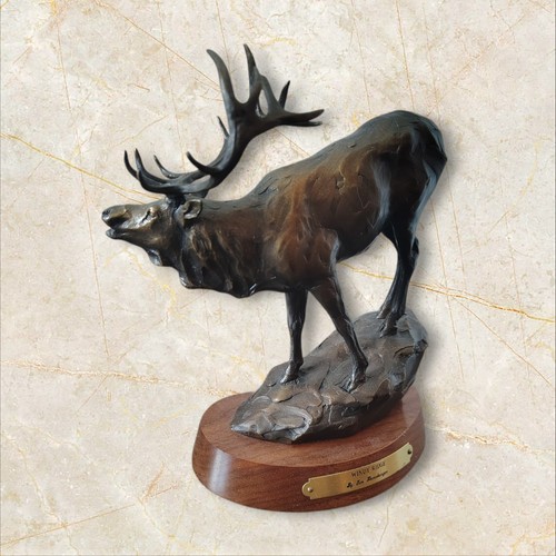 Tim Shinabarger Elk Bronze 9/75 Western Artist. "Windy Ridge" | eBay
