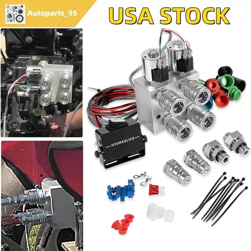 Hydraulic Multiplier Kit 2 Circuit +Couplers &Switch Box Control For ...