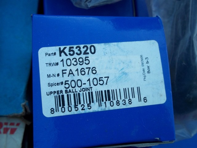 Suspension Ball Joint Front Upper Moog K5320 for sale online | eBay