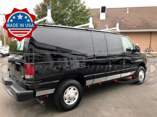 1998-2014 Ford Econoline Cargo Van Folded 3 Door Rocker Panel Trim ...
