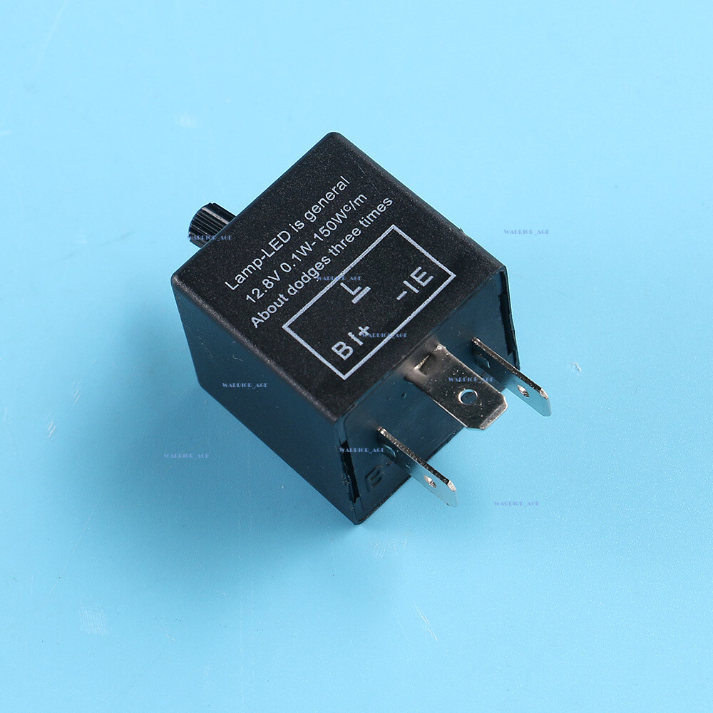 3-Pin Car LED Flasher Relay Adjustable Frequency For Turn Signal Light ...
