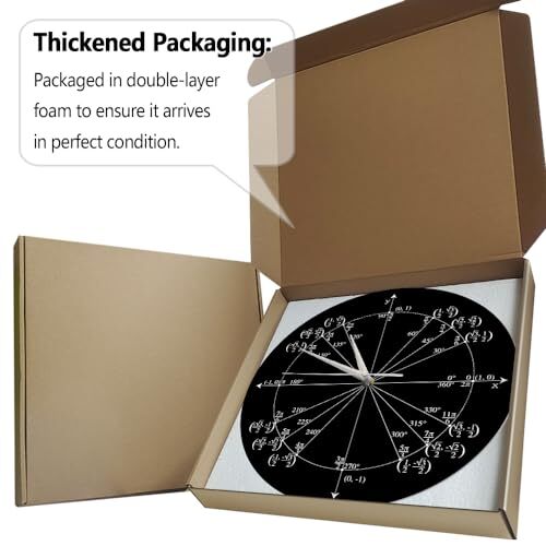 Unit Circle Math Teacher Wall Clock Trigonometry Pre Calculus Classroom ...