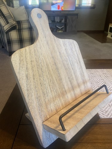 Cookbook Stand Wood Cookbook Holder: Farmhouse Kitchen Cookbook Stand ...