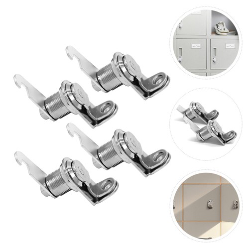 4 Pcs File Cabinet Padlock Cupboard Desk Locks for Drawers Door Keyed ...