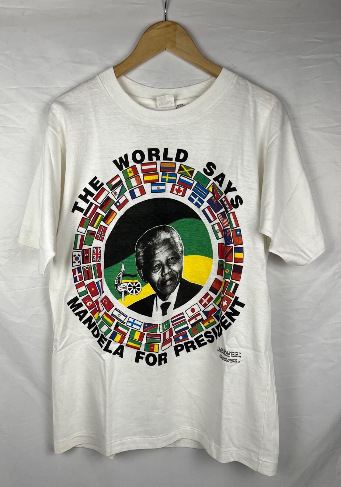 Vintage 1994 Nelson Mandela For President T-Shirt - Gem