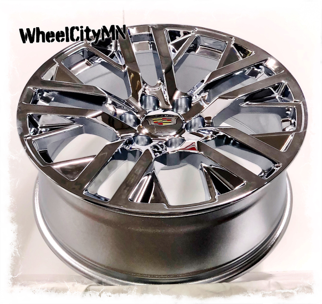 22 inch chrome 2019 GMC Denali Next Gen OE replica wheels fits Cadillac ...