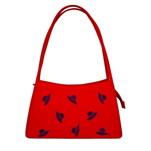 Sandol Living Fashion Red Hat Society w/ Purple Hats Purse | eBay