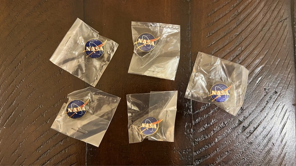 Lot 5 NASA Logo Enamel Pins Meatball Design Space Program Astronaut ...