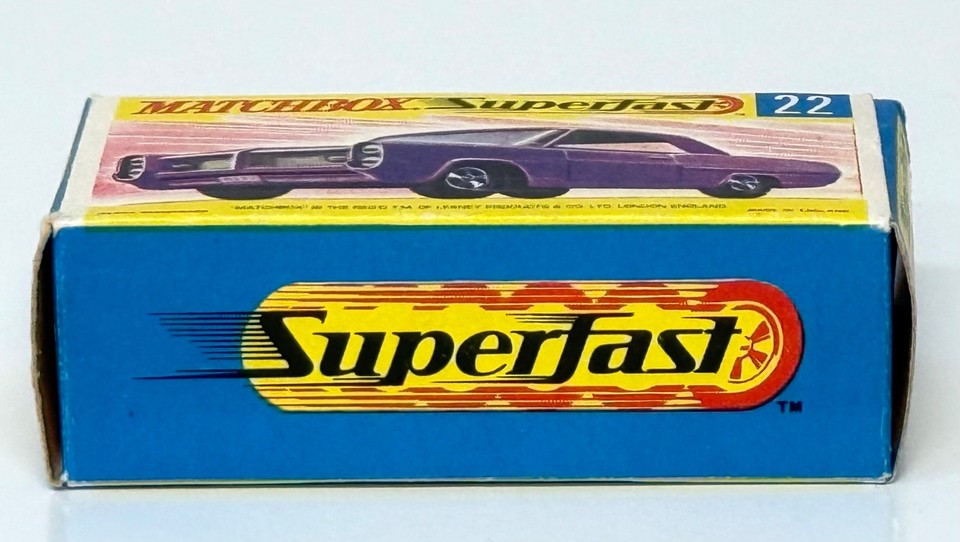 Vintage Matchbox Lesney - #22 Pontiac GP SuperFast - Original Box ...