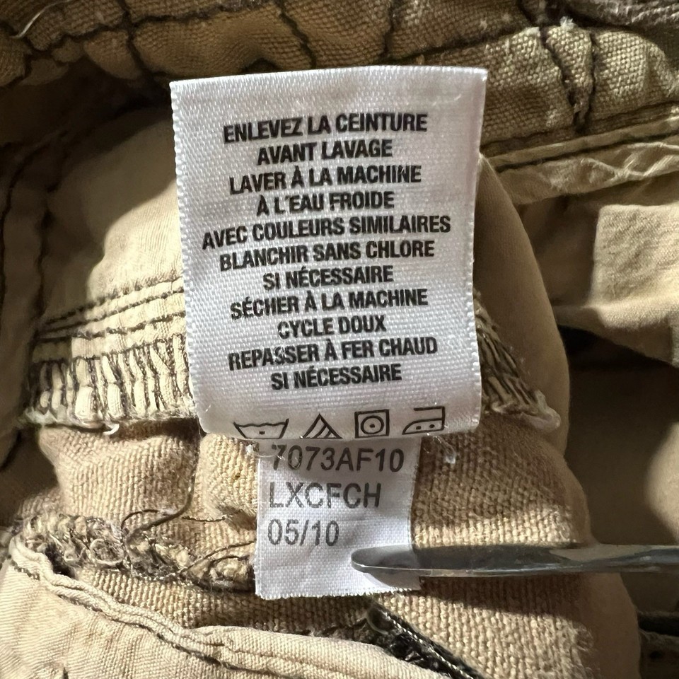 Aeropostale Mens Cargo Shorts 31 Beige Cotton Blend Casual Drawstring ...