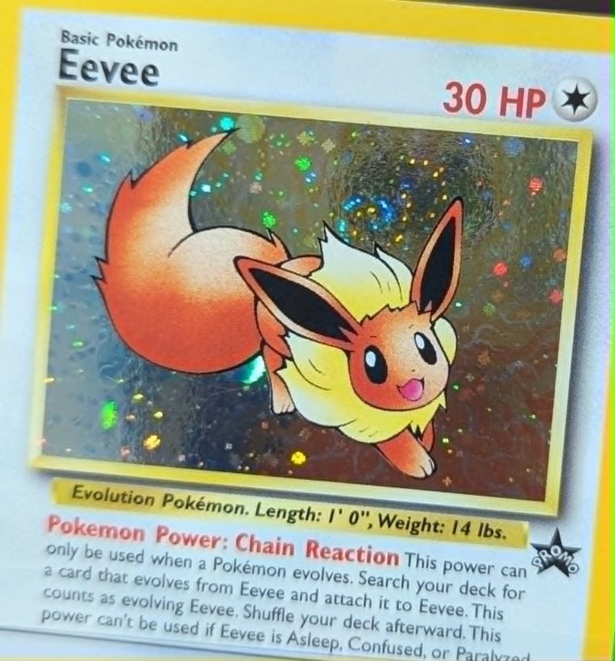 Eevee 11/53 Wotc Black Star Promo Holo Rare Pokemon TCG Vintage *Swirl ...