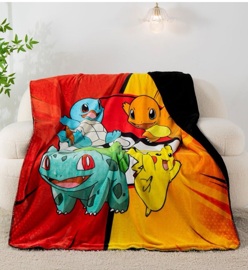 Pokemon "Battle Burst" 50" X 60" Cloud/ Faux Fur Throw 705353473326| eBay