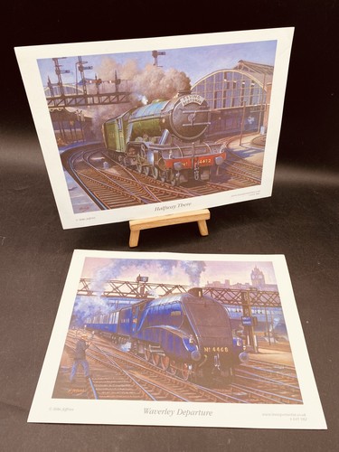 The Mallard & Flying Scotsman Picture Railway Prints Mike Jeffries 6" x ...