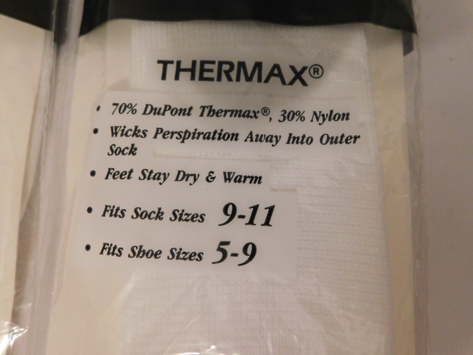 Wigwam Thermax Sock Liners White Feet Stay Dry & Warm | eBay