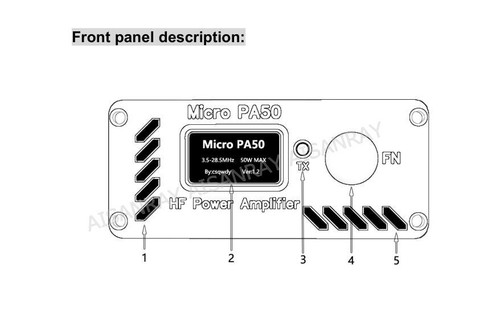 Micro PA50 50W Shortwave HF Power Amplifier with Power / SWR Meter ...