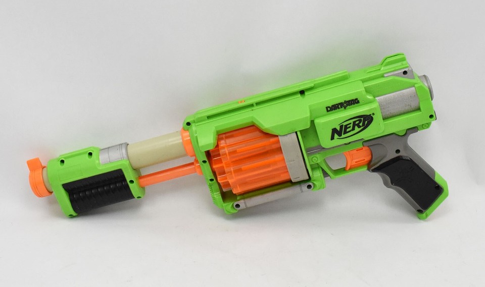NERF Furyfire Green Dart Tag Dart Gun Blaster Works | eBay