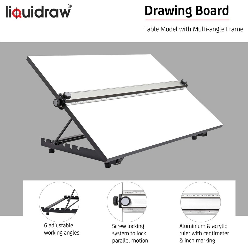 A3 A2 A1 Drawing Board With PARALLEL MOTION & STAND Tilted Architecture ...