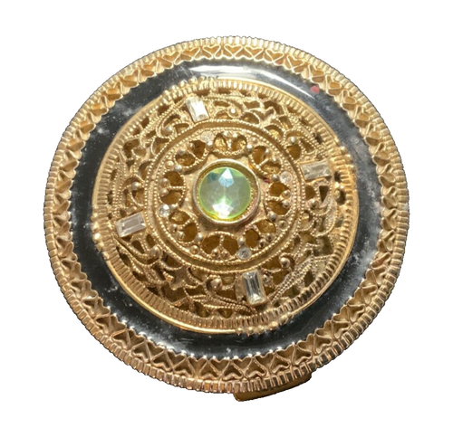 Vintage Powder Compact Fancy 1940’s style unmarked in excellent ...