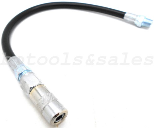 12" Flexible Grease Gun Hose Nylon Whip w/ Coupler Nozzle Long ...