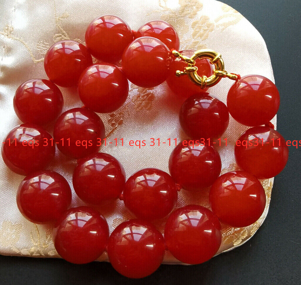 6/8/10/12/14mm Chinese Red Jade Jadeite Round Gemstone Beads Jewelry ...