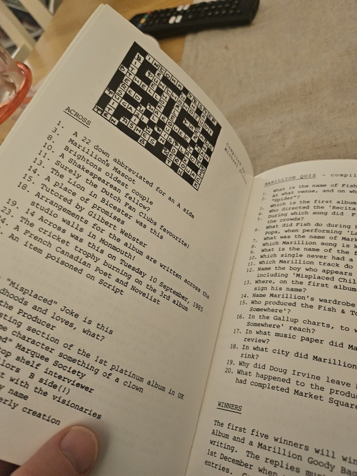 Fish leaves Marillion: The Web magazine 1988 | eBay UK