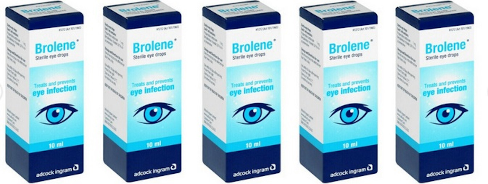 Brolene Eye Drops 10Ml x 5 Bottles for Eye Infections, Conjunctivitis ...