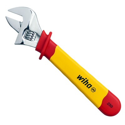 Wiha 250mm 1000V VDE Insulated Adjustable Shifting Spanner Wrench ...