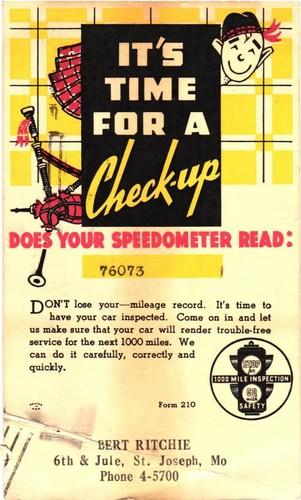 It's A Time For Check-up, Speedometer Checking, St. Joseph, Missouri ...