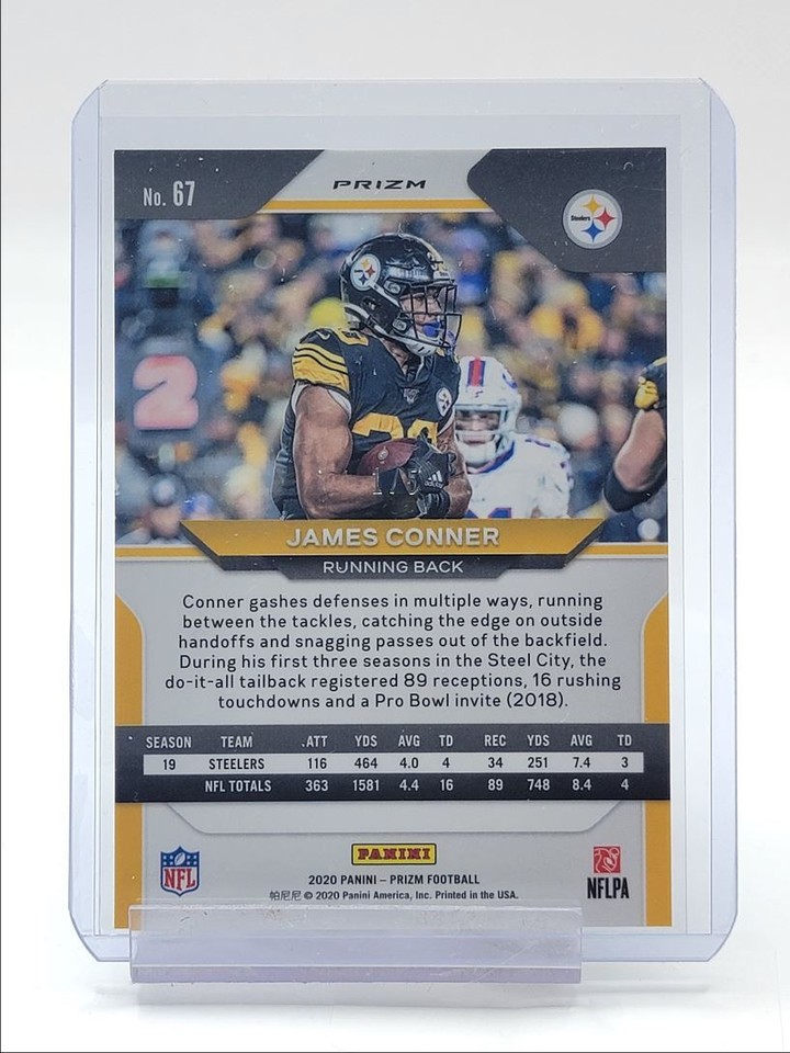 JAMES CONNER 2020 PANINI PRIZM GREEN SHIMMER FOTL STEELERS 1/5 Q2554 | eBay