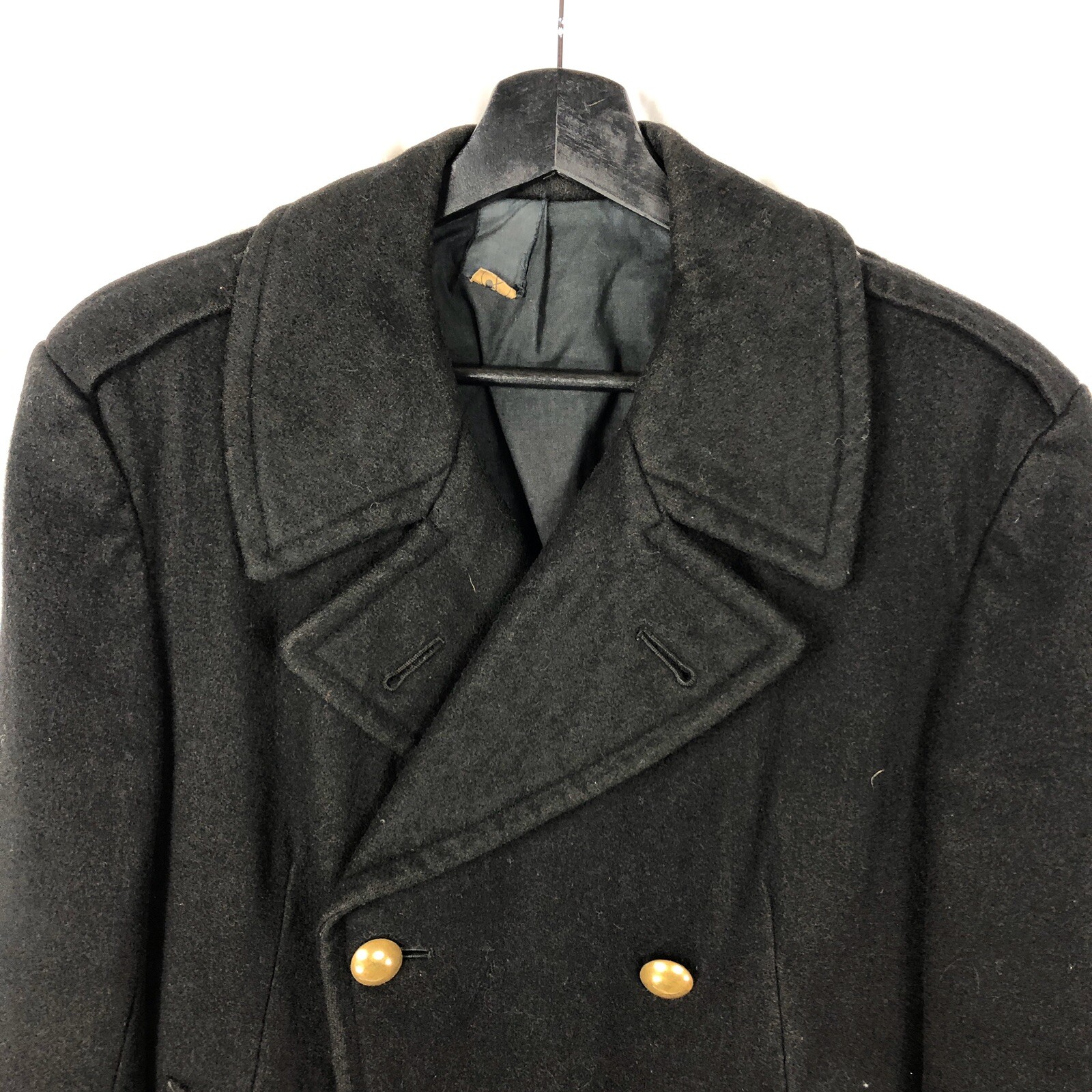 1950s French Navy Pea Coat Wool Cashmere - Gem