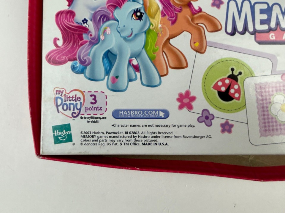 Vintage MY LITTLE PONY Memory Game 2003 Milton Bradley COMPLETE! EUC | eBay