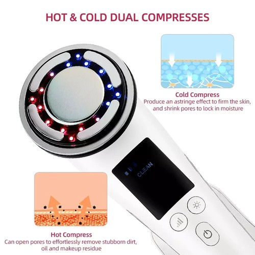 Portable LED Hot Cold Hammer Facial Skin Rejuvenation Lifting EMS ...
