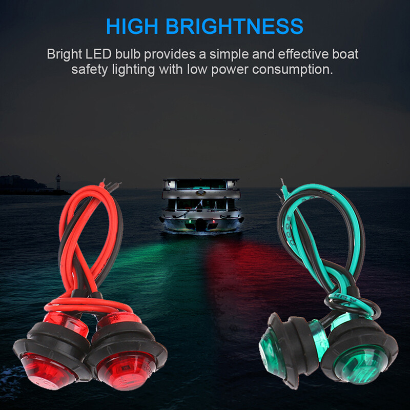 10x Round Marine Boat LED Cabin Deck Courtesy Light Stern Transom Lig ...
